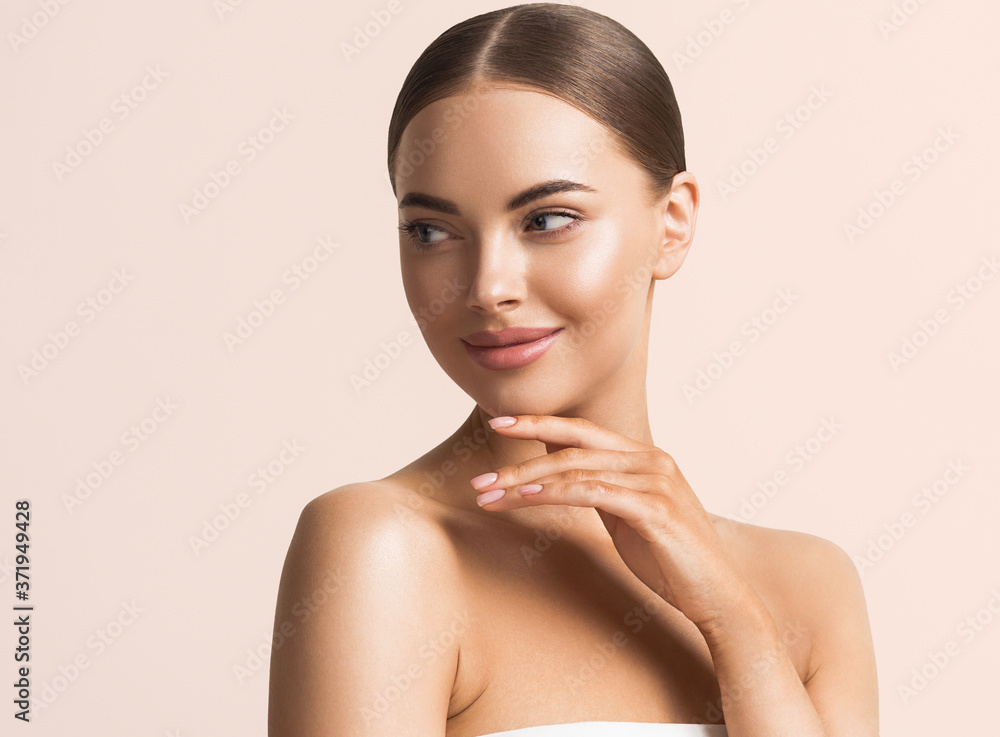 Beauty skin healthy woman clean skin natural makeup Stock Photo | Adobe ...
