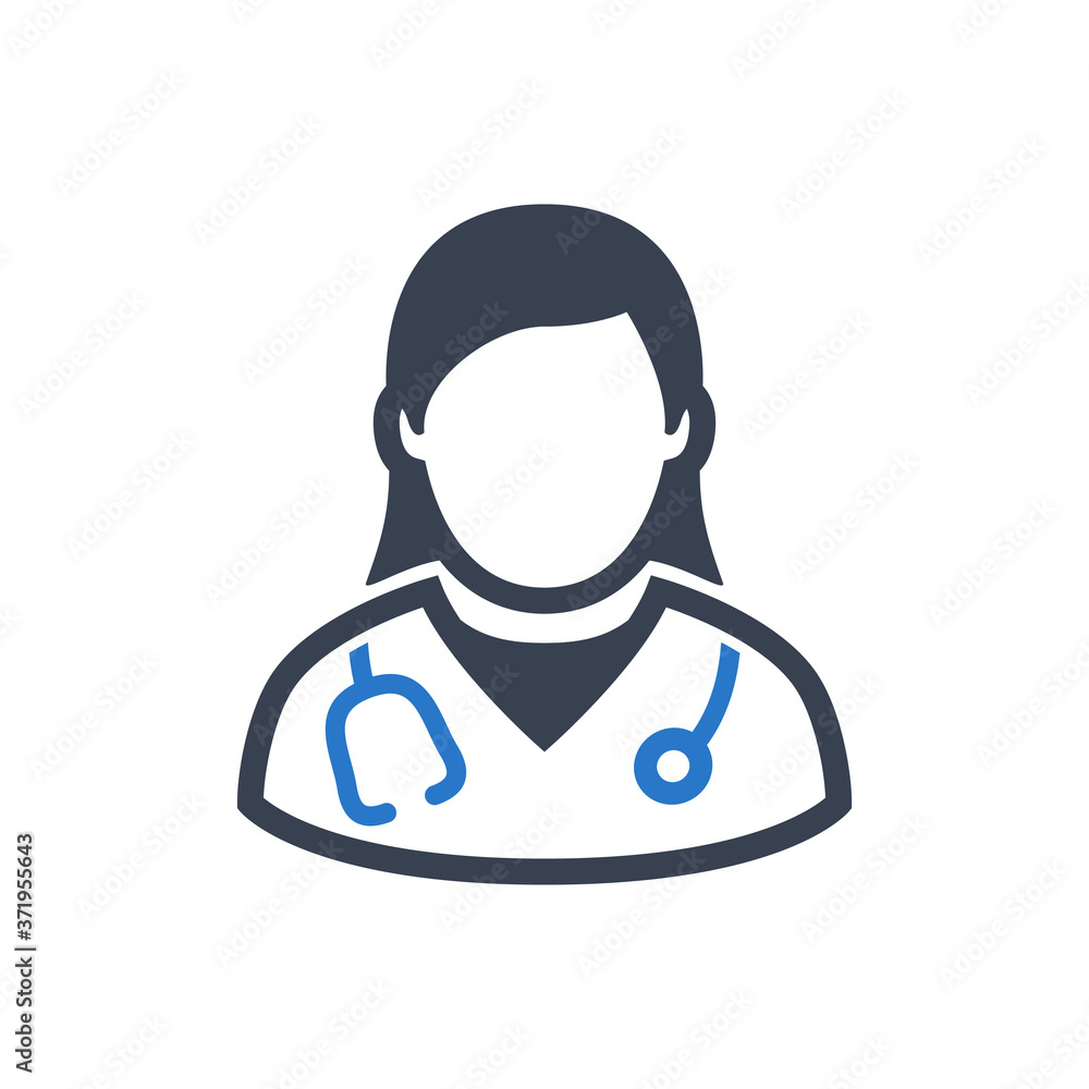 Female doctor icon Stock Vector | Adobe Stock