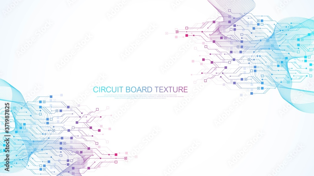 Abstract background with High-tech technology texture circuit board ...