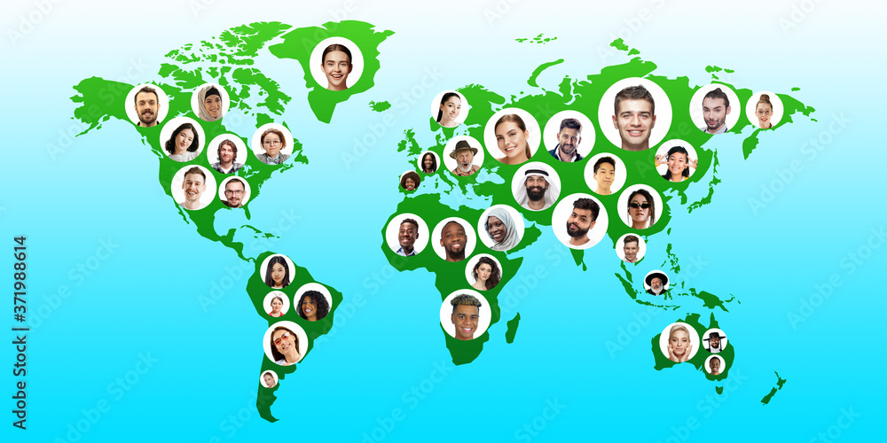 World global cartography - Earth international concept, connecting ...
