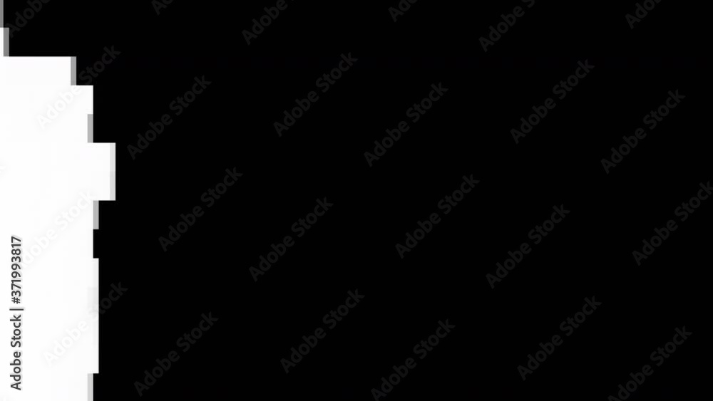 Pixel transition. 8 bit revealing effect for video editing. Black ...
