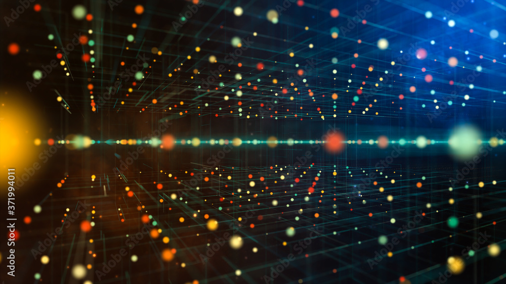 Futuristic orbits digital world technology background for Future ...