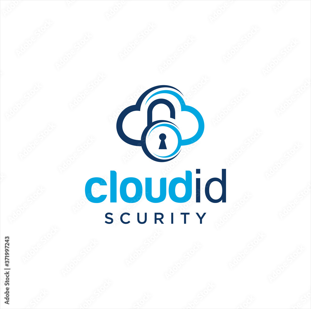 Cloud Security Logo Icon Design. Cloud Key Logo Template. Cloud Lock ...