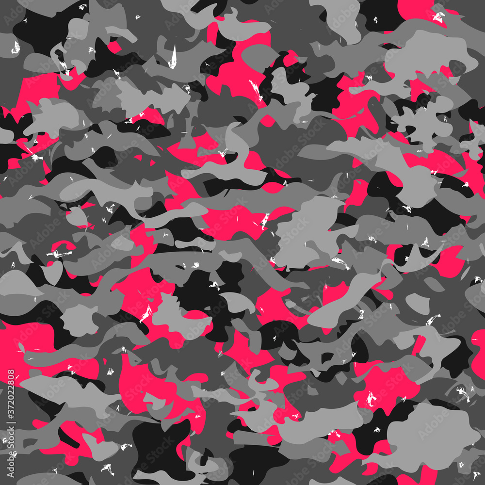 Vector seamless camo flecks tiger army fatigue pattern design Stock ...