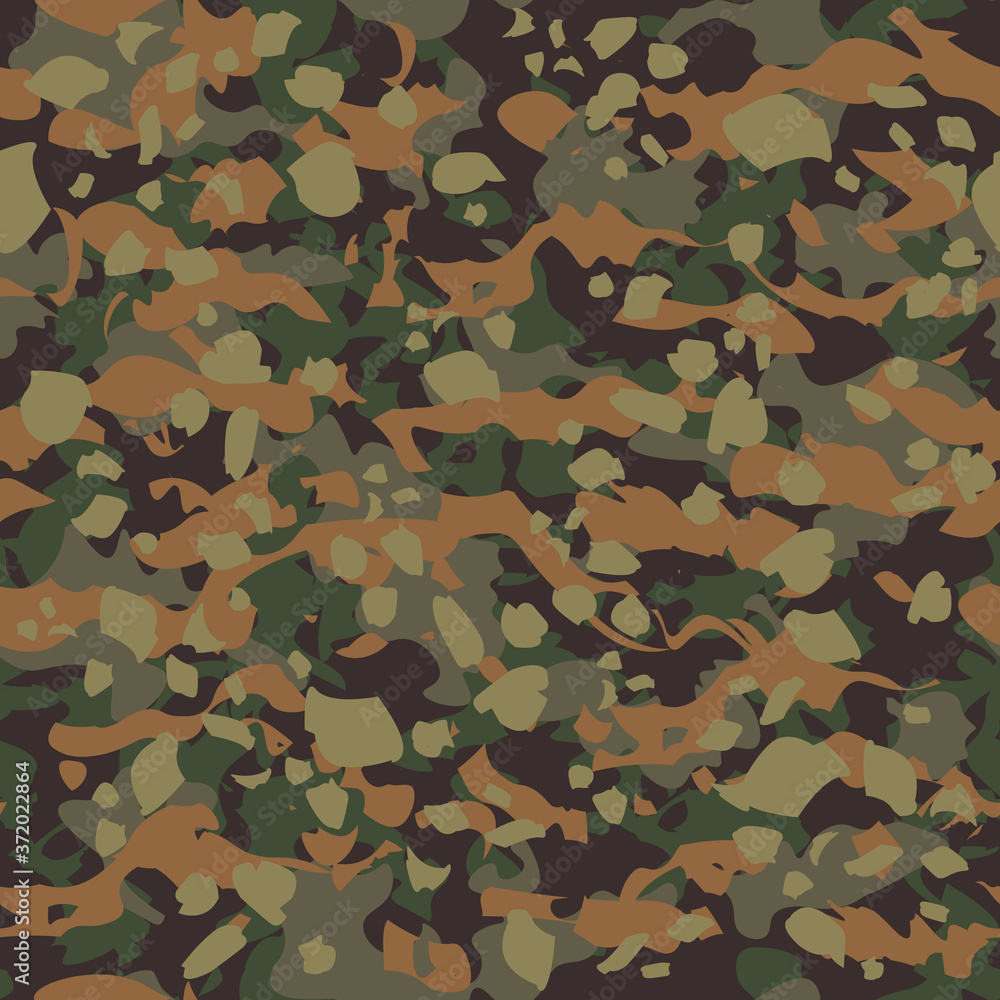 Vector seamless camo flecks tiger army fatigue pattern design Stock ...