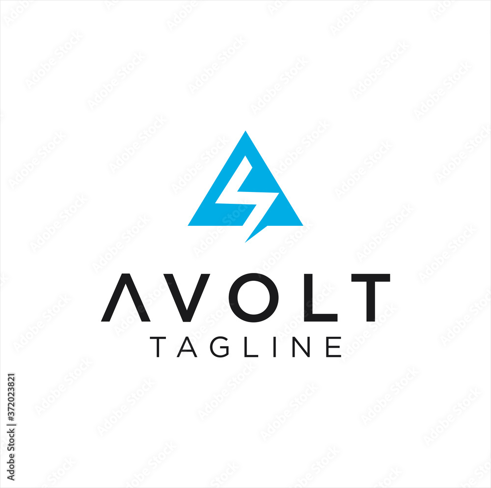 Initial Letter A voltage Logo Design. Volt Bolt Flash Logo Design ...