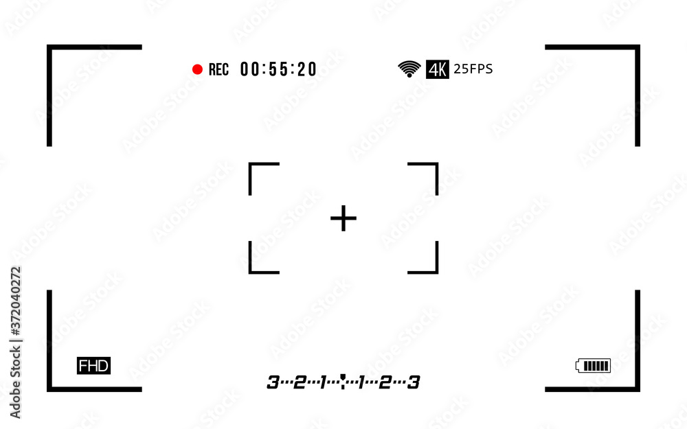 Focus the camera screen. Increased screen focus and battery status ...