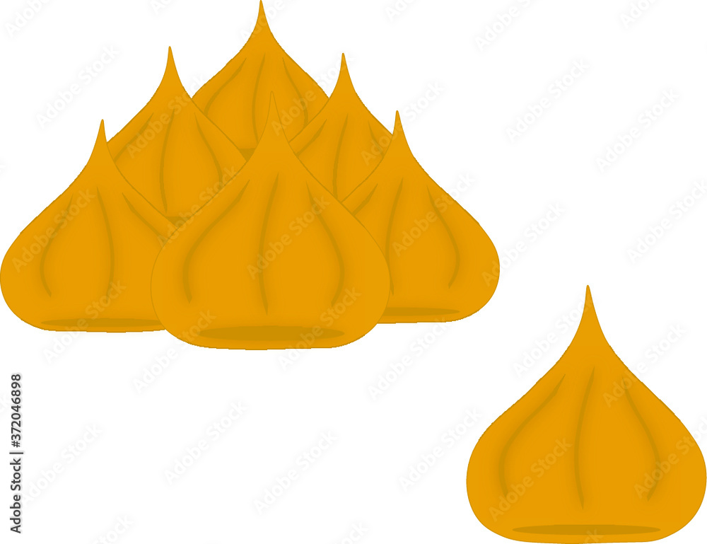 Vector modak for Ganesh Chaturthi, lord Ganapathi favourite sweet Stock ...