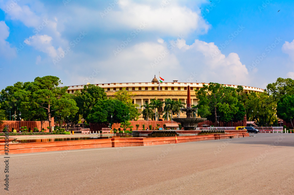 The Sansad Bhawan or Parliament Building is the house of the Parliament ...