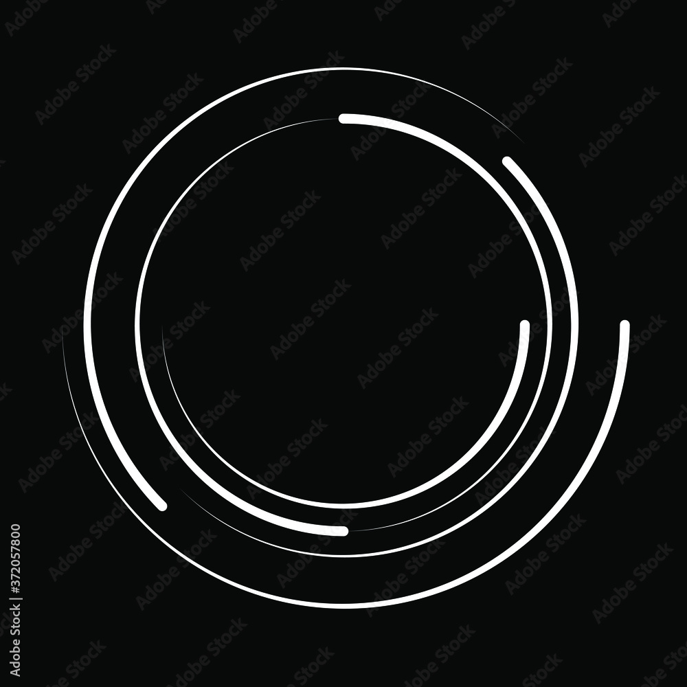 White abstract vector speed lines. Circle form. Geometric art. Trendy ...