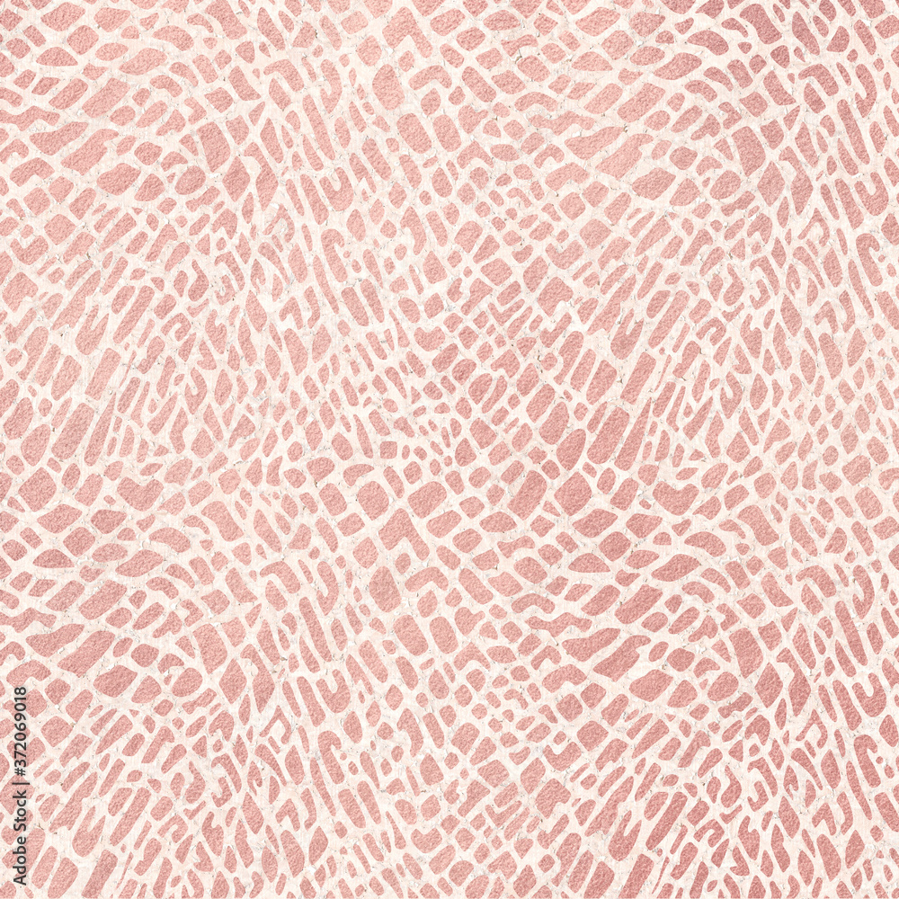 Metallic Rose Gold Animal Print Pattern on Cork Texture Background ...