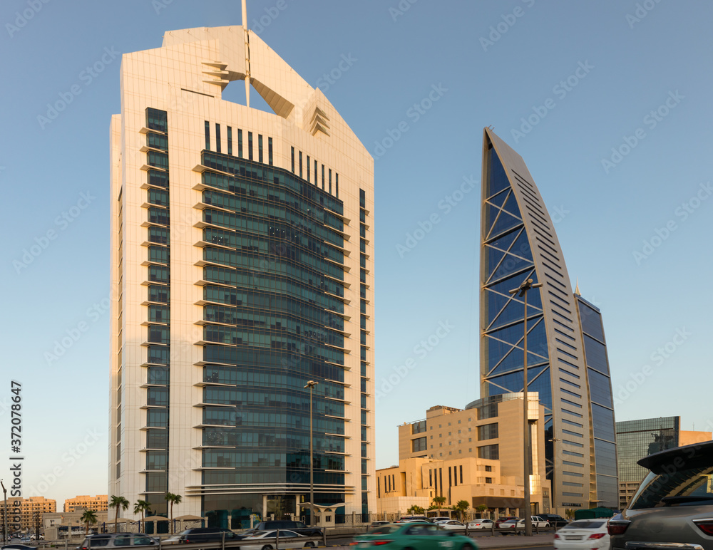 Giant buildings in Riyadh, the capital of the Kingdom of Saudi Arabia ...