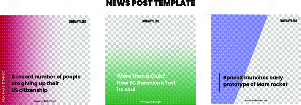 Vetor de News Social Media Post Design Template for Instagram and ...