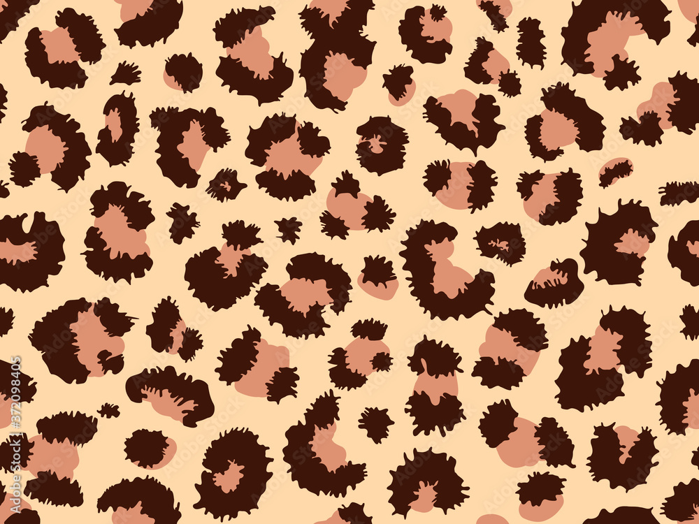 Seamless leopard fur pattern. Fashionable wild leopard print background ...