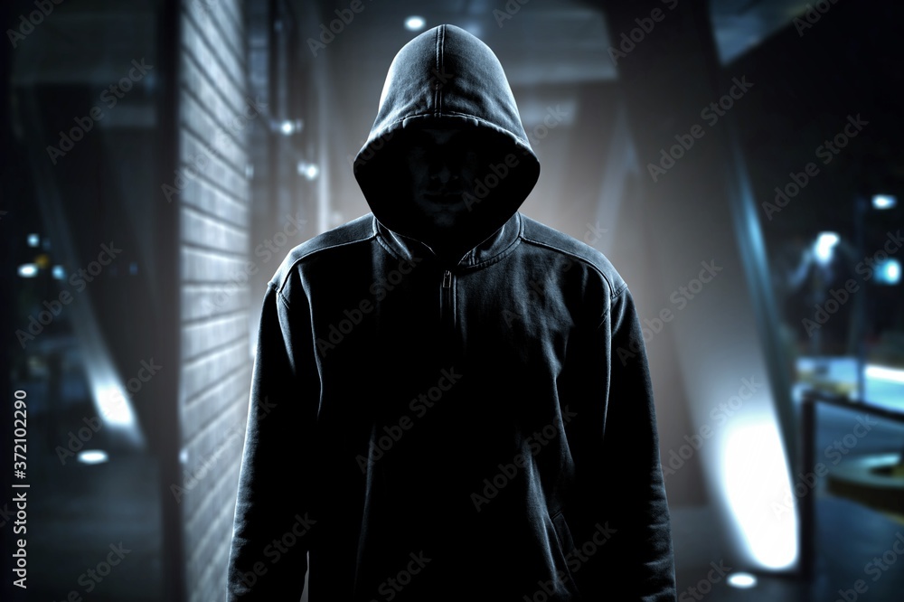 Poster Thief in black clothes on room background – Wall Art | UkPosters