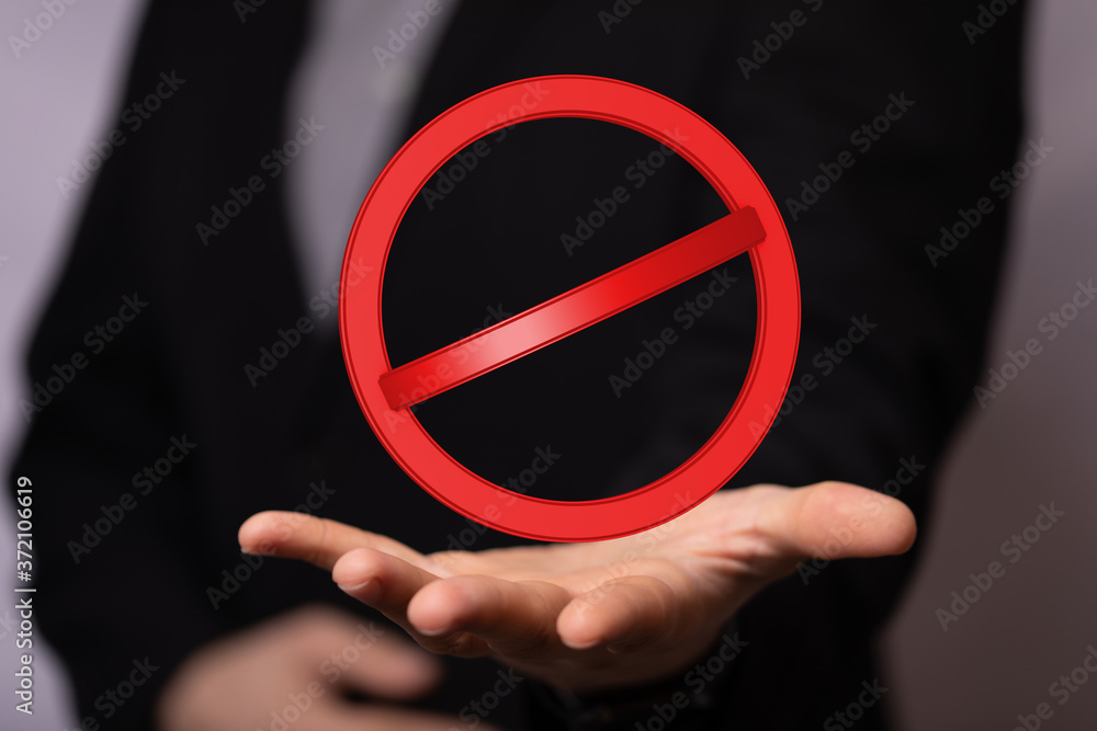 warning stop sign attention symbol Stock Photo | Adobe Stock