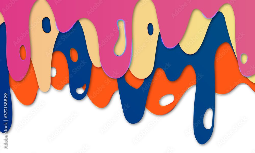 Beautiful melted ice cream illustration background. Colourful pattern ...