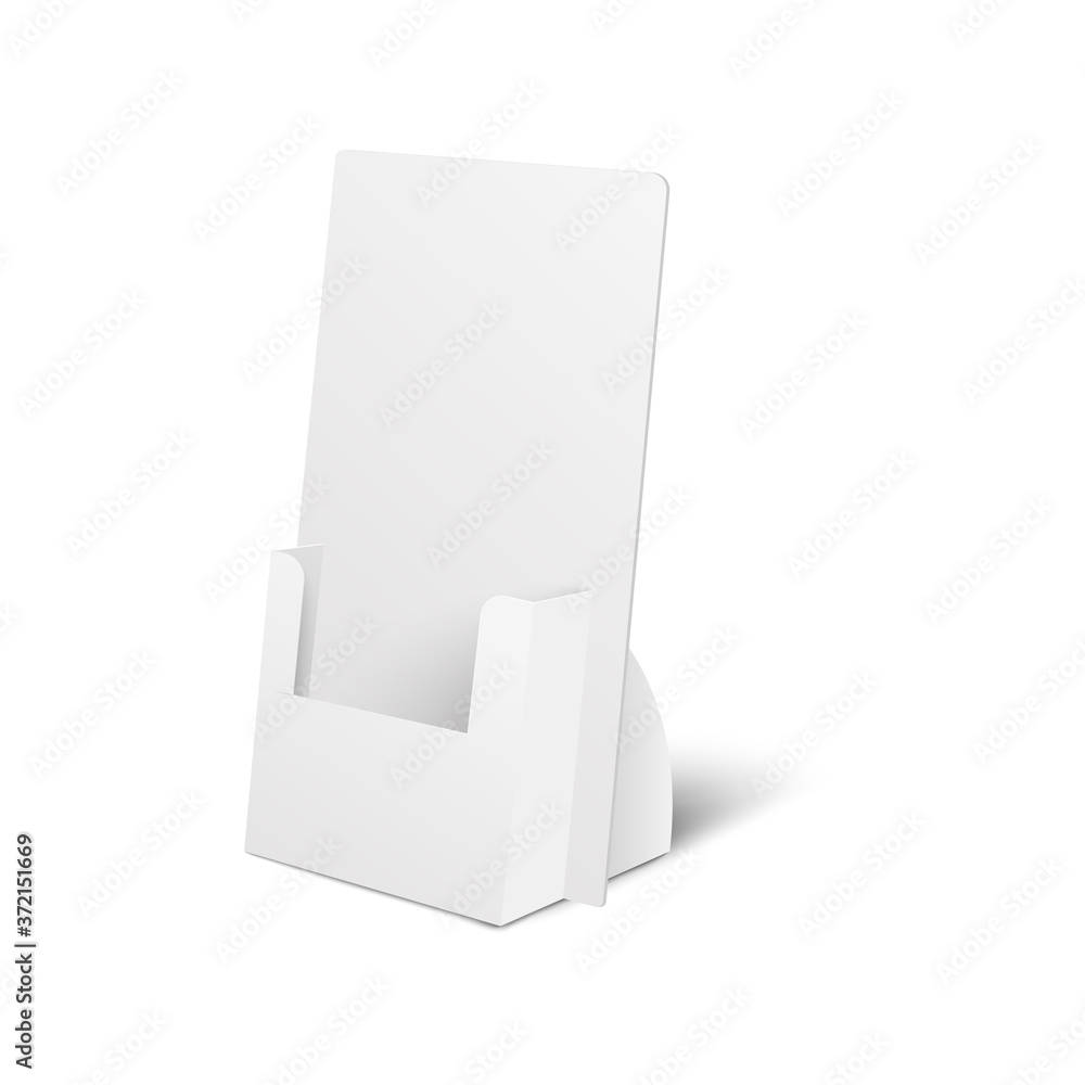 Holder box or POS cardboard display 3d vector mockup illustration ...