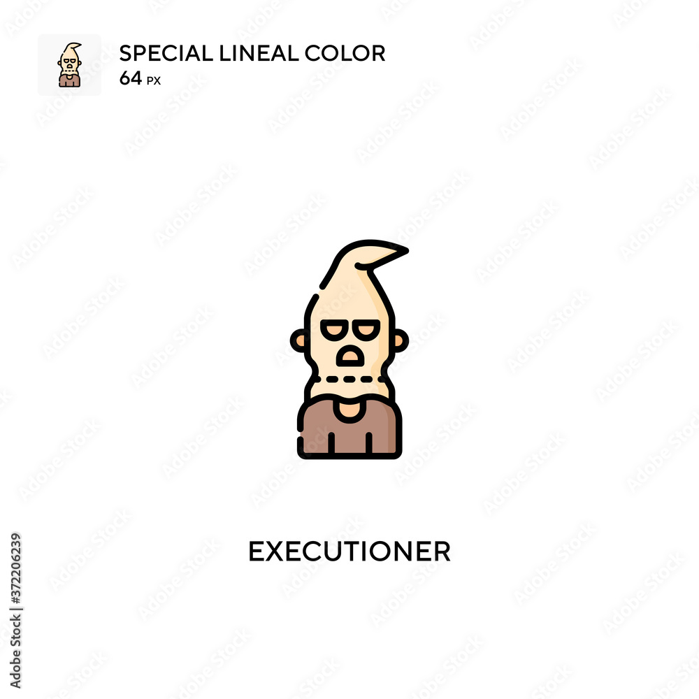 Executioner Special lineal color icon.Executioner icons for your ...