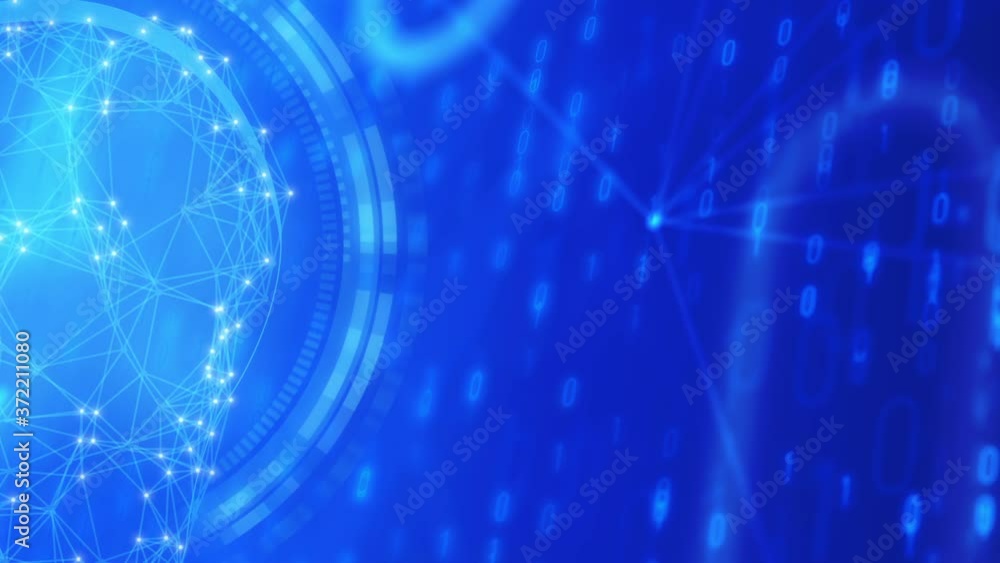 Fintech e-banking background with abstract electric bulb, 1920x1080 ...