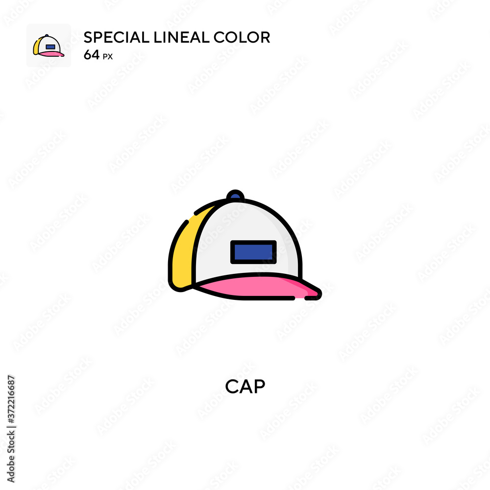 Cap Special lineal color icon.Cap icons for your business project Stock ...
