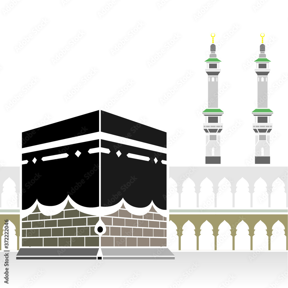 Black Stone at Mecca Symbols of Islam Vector Stock Vector | Adobe Stock