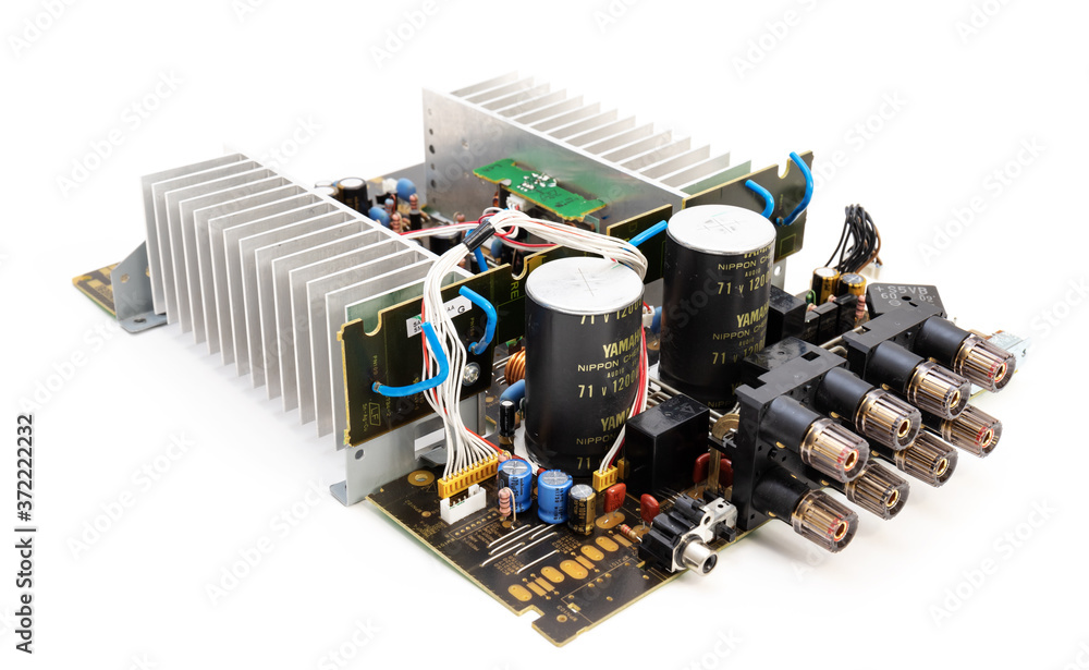 London, UNITED KINGDOM - AUGUST 17, 2020: Amplifier main board form ...