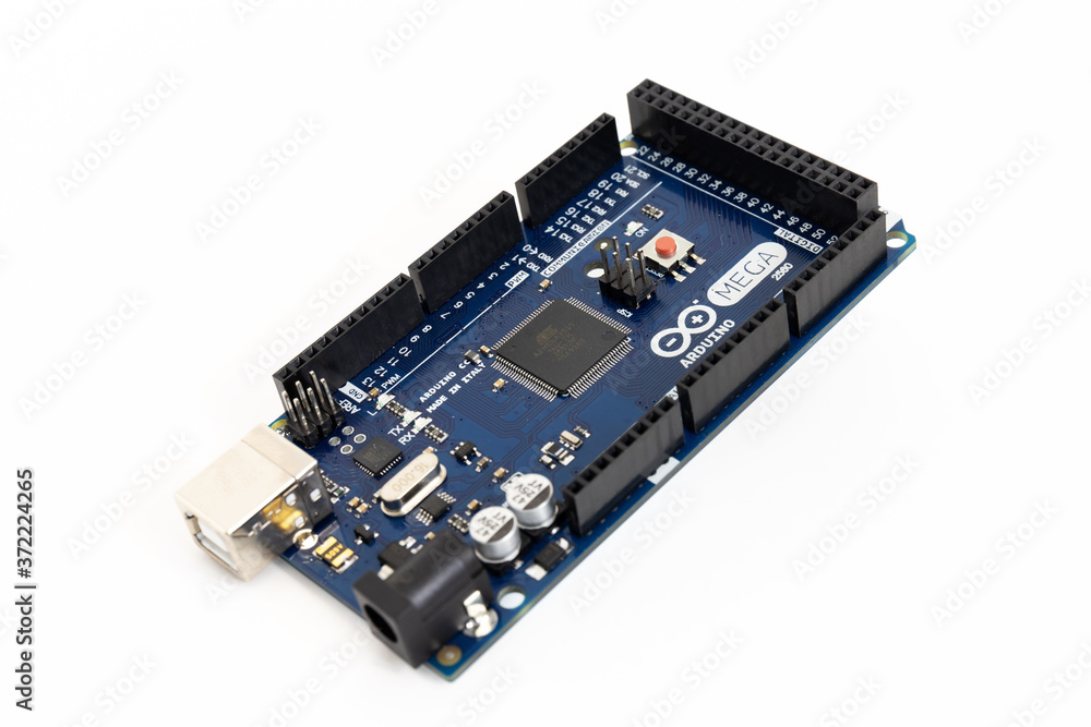 London, UNITED KINGDOM - AUGUST 17, 2020: Arduino Mega isolated on ...