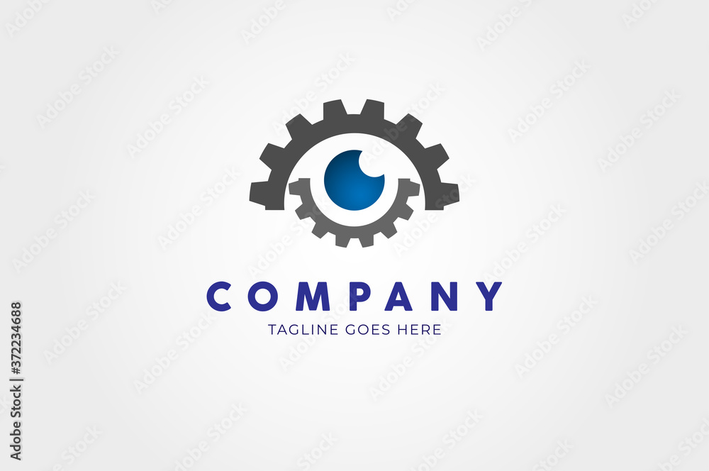 Eye Logo, Gear and cirlce of eye combination, Usable for engineering ...