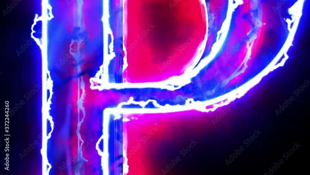 Letter P of English Alphabet. Hot letter for overlay. 4k 3D rendered ...