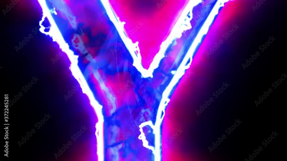 Letter Y of English Alphabet. Hot letter for overlay. 4k 3D rendered ...