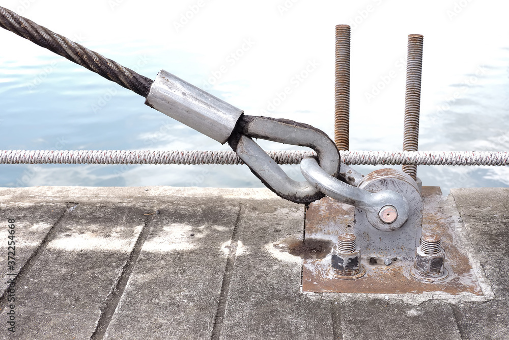 Wire rope slings fixing with concrete floor for strength and tolerance ...