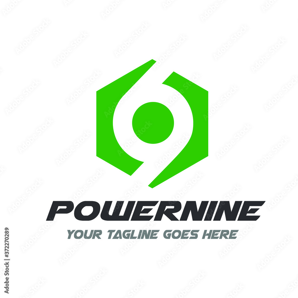 Powernine Logo of Power Company, Vector Logo Design for Business, Icon ...