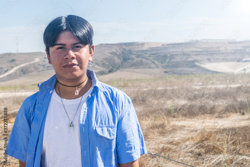 latin indian boy in the mountains Stock Photo | Adobe Stock