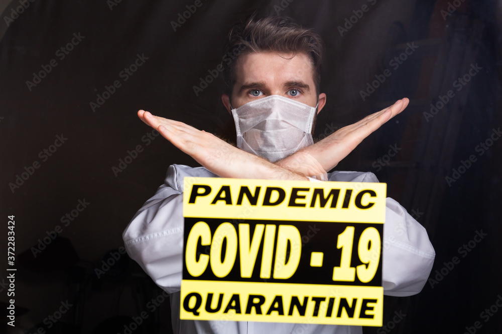 Medical male doctor wear a mask to prevent coronavirus 2019 and ...