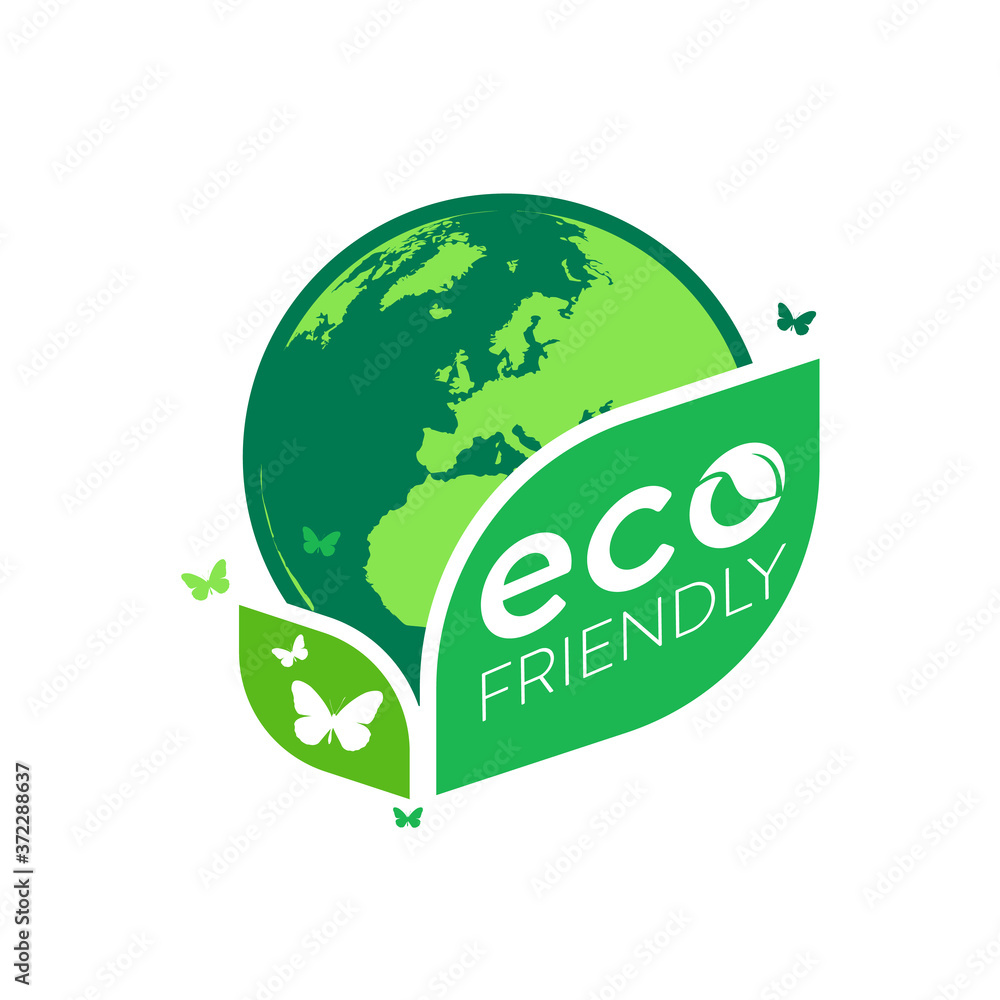 Eco Friendly, Logo Design Template Vector Illustration. Stock Vector ...