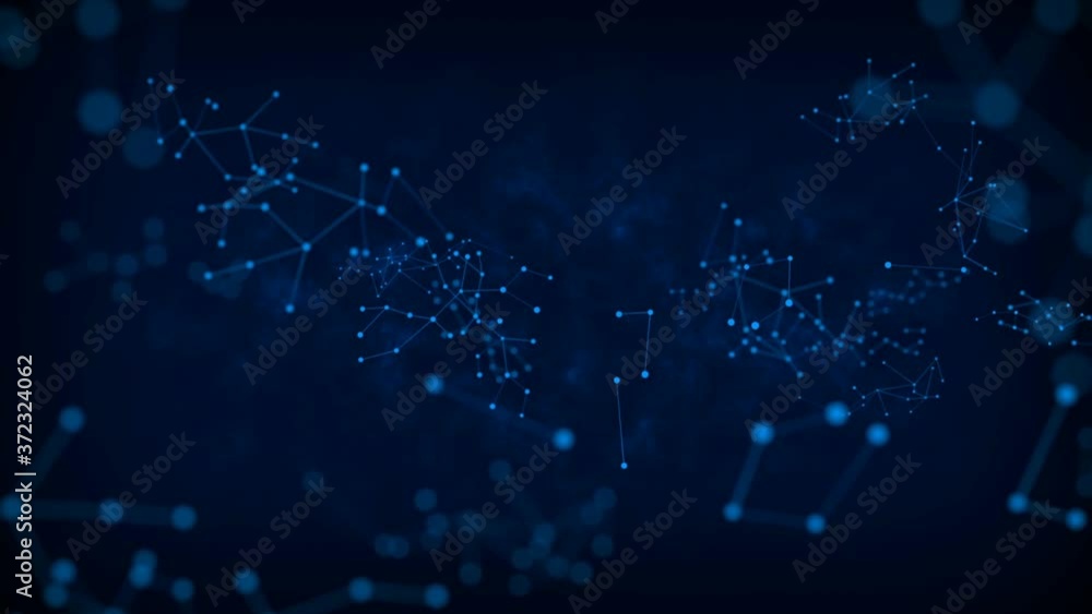 Dots and lines connected in digital animation Stock Video | Adobe Stock