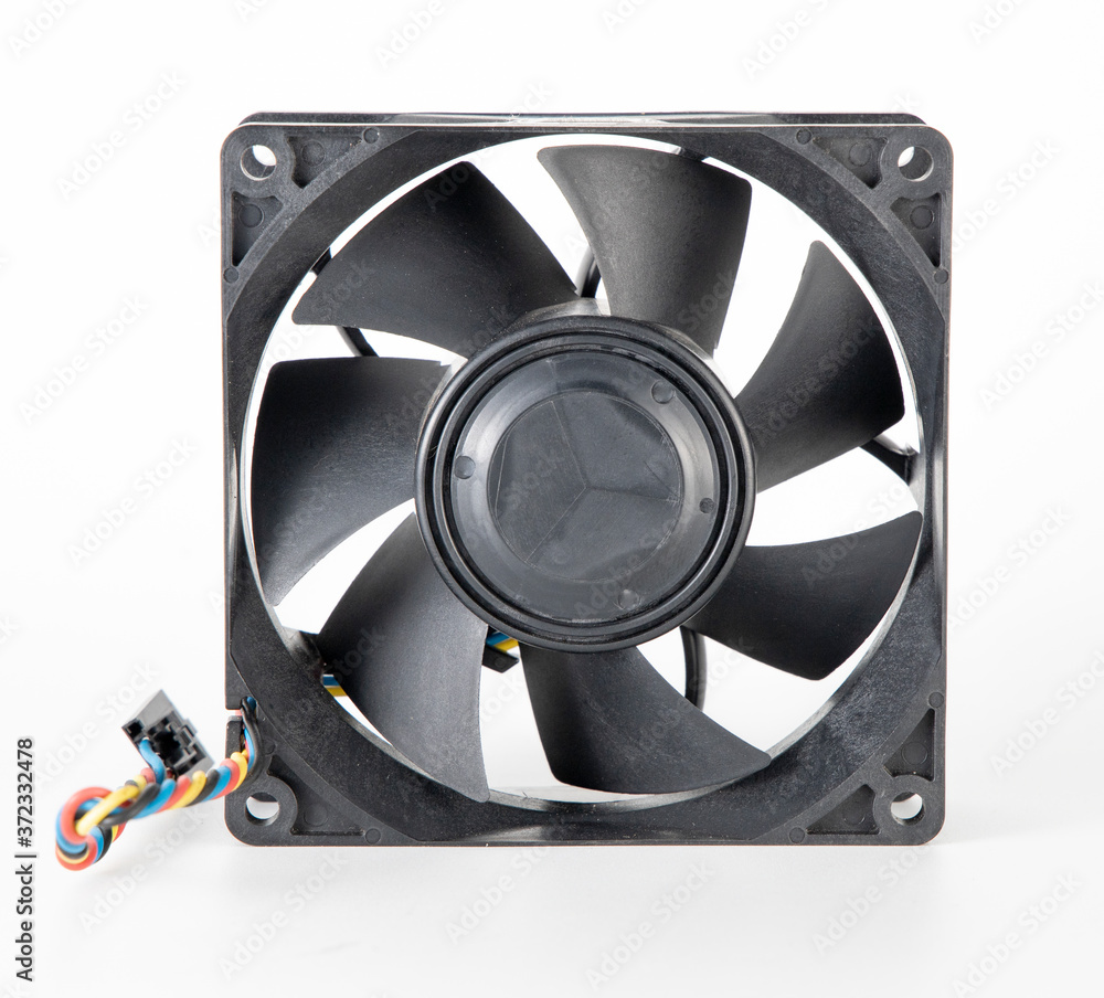 DC brushless fan with 5 volt and 12 volt DC. Mini cooling fan made of ...