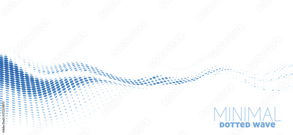 Minimal blue dotted wave, Simple vector graphics Stock Vector | Adobe Stock Minimal blue dotted wave, Simple vector graphics Stock Vector | Adobe Stock