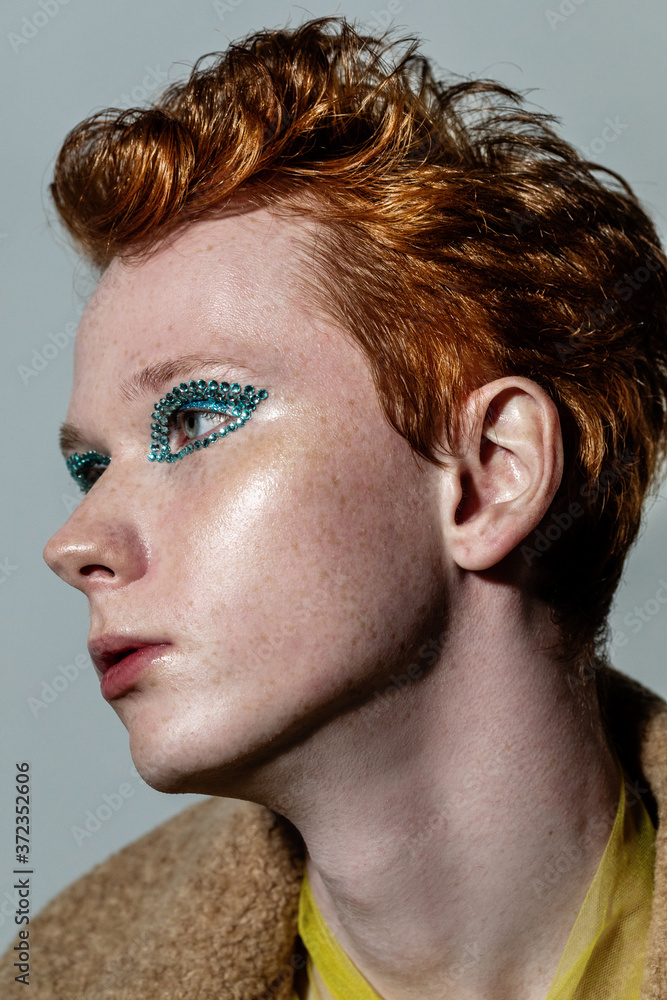 Androgynous man portrait Stock Photo | Adobe Stock