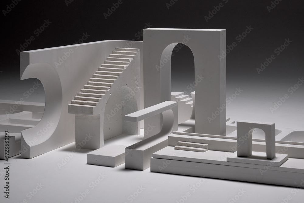 Completed architectural model demo, architect and his work Stock Photo ...