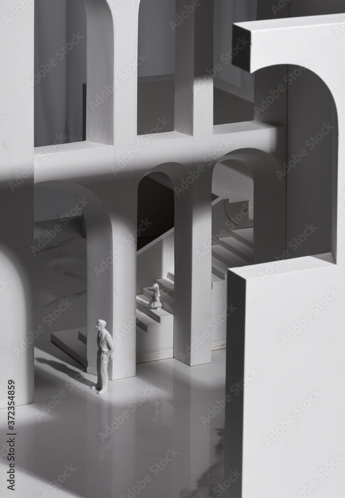 Foto de Completed architectural model demo, architect and his work do ...