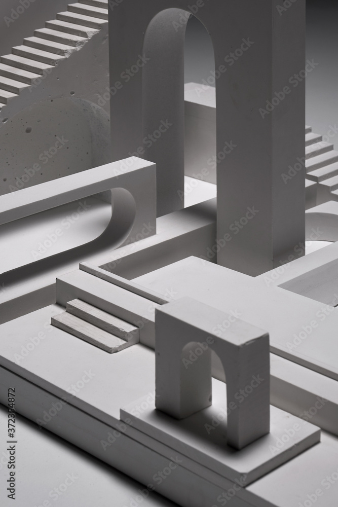 Completed architectural model demo, architect and his work Stock Photo ...