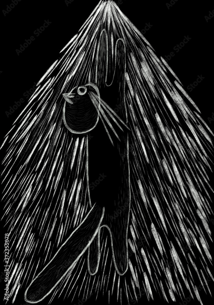 Flying black cat Stock Photo | Adobe Stock