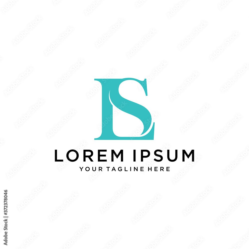 Initial Linked Letter LS Logo Design vector Template. Creative Abstract ...