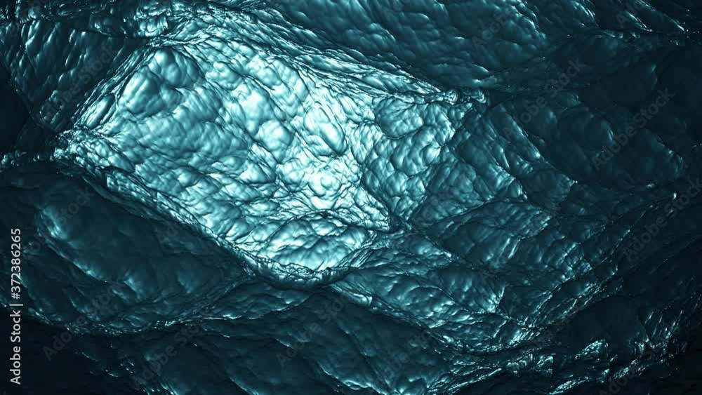 Abstract moving fluid. Visualization of moving waves, top view. Liquid ...