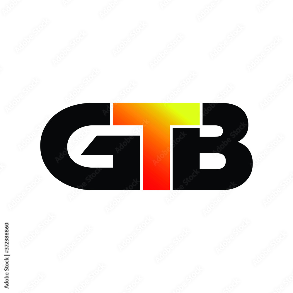 Letter GTB simple monogram logo design vector Stock Vector | Adobe Stock