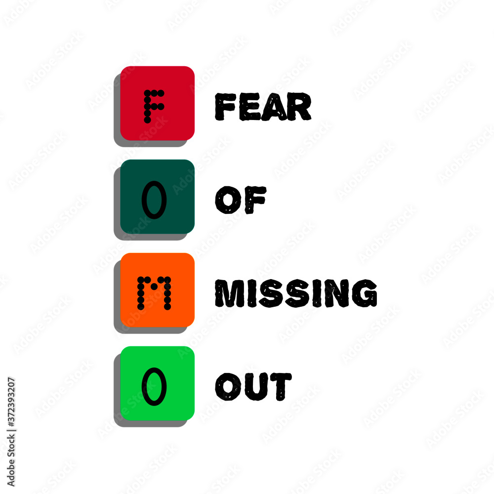 Fomo, jomo flat illustration vector best for background, wallpaper ...