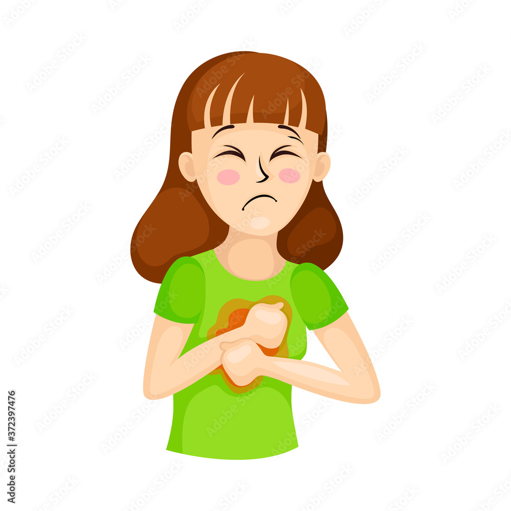 Cartoon Chest Pain In Women