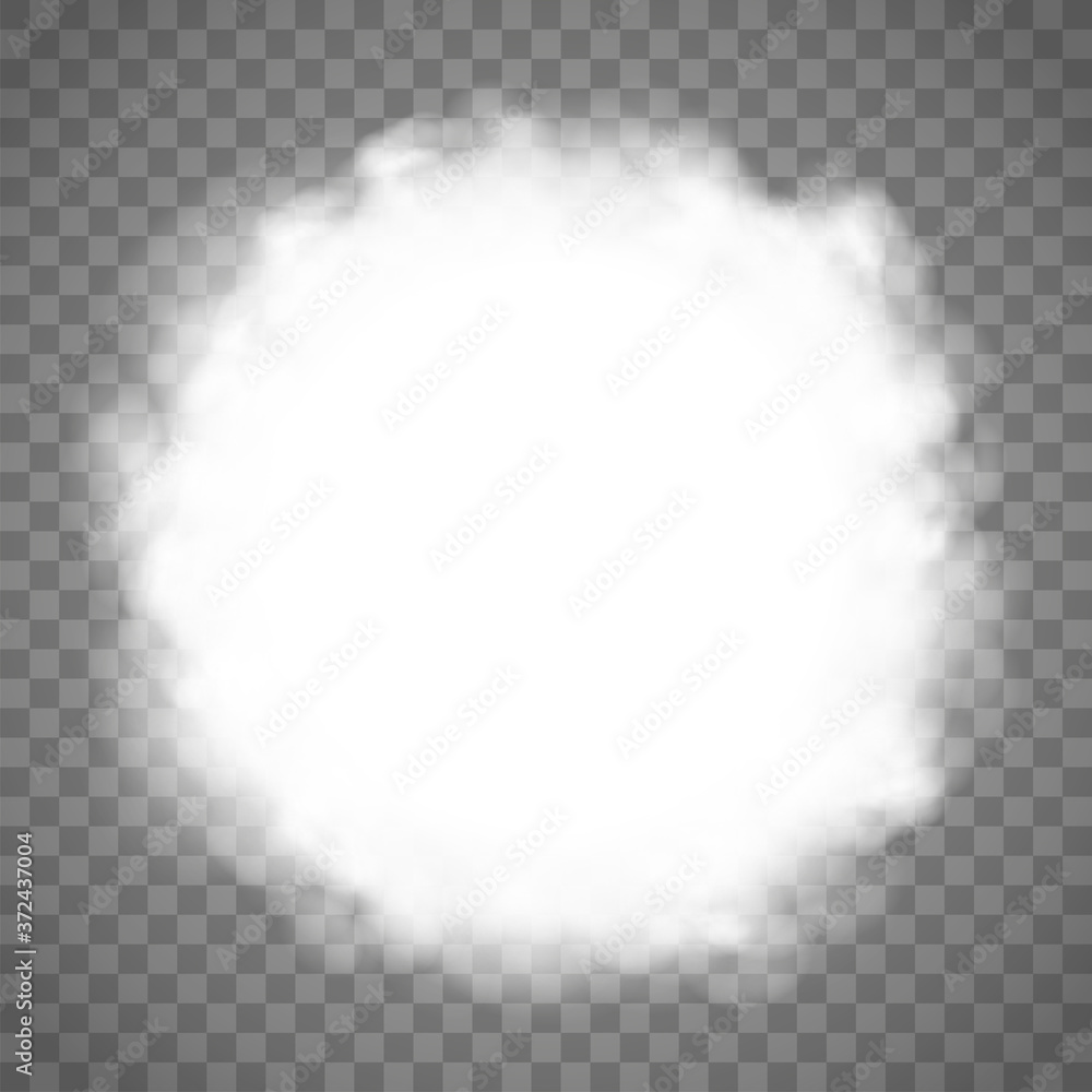 Round frame from clouds. White abstract smoke texture Stock Vector ...